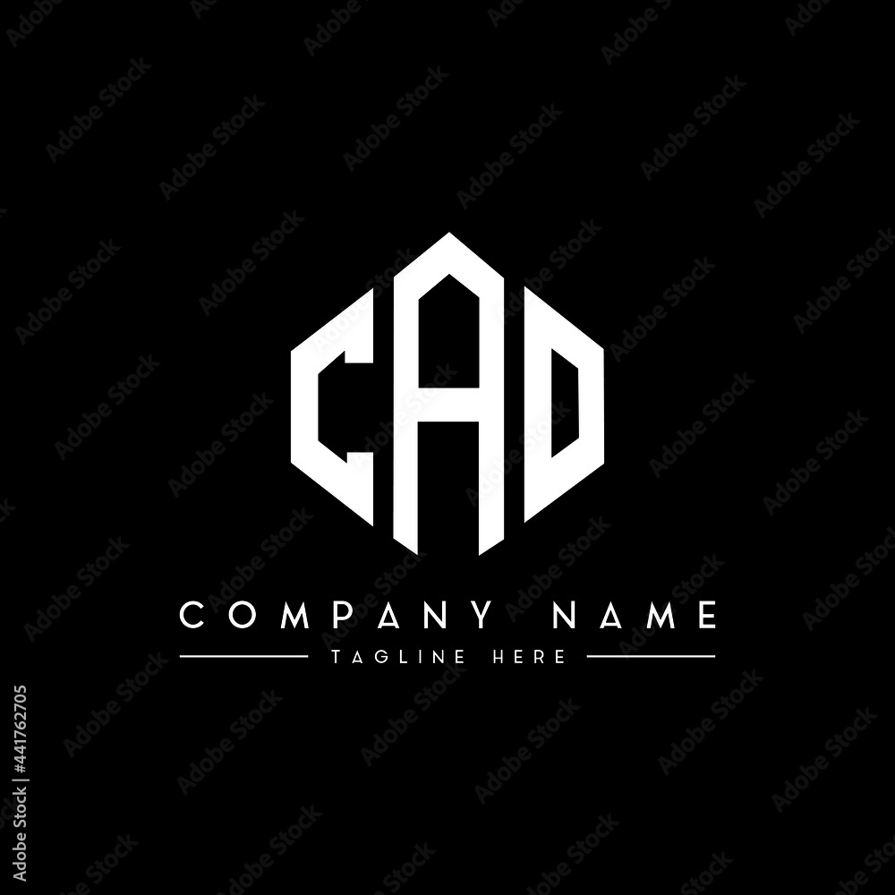 CAO letter logo design with polygon shape. CAO polygon logo monogram ...
