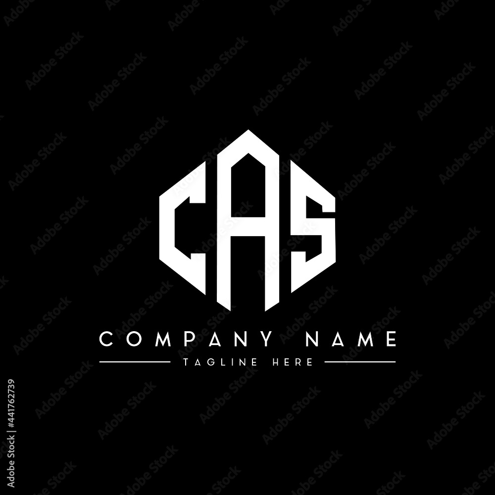 CAS letter logo design with polygon shape. CAS polygon logo monogram ...
