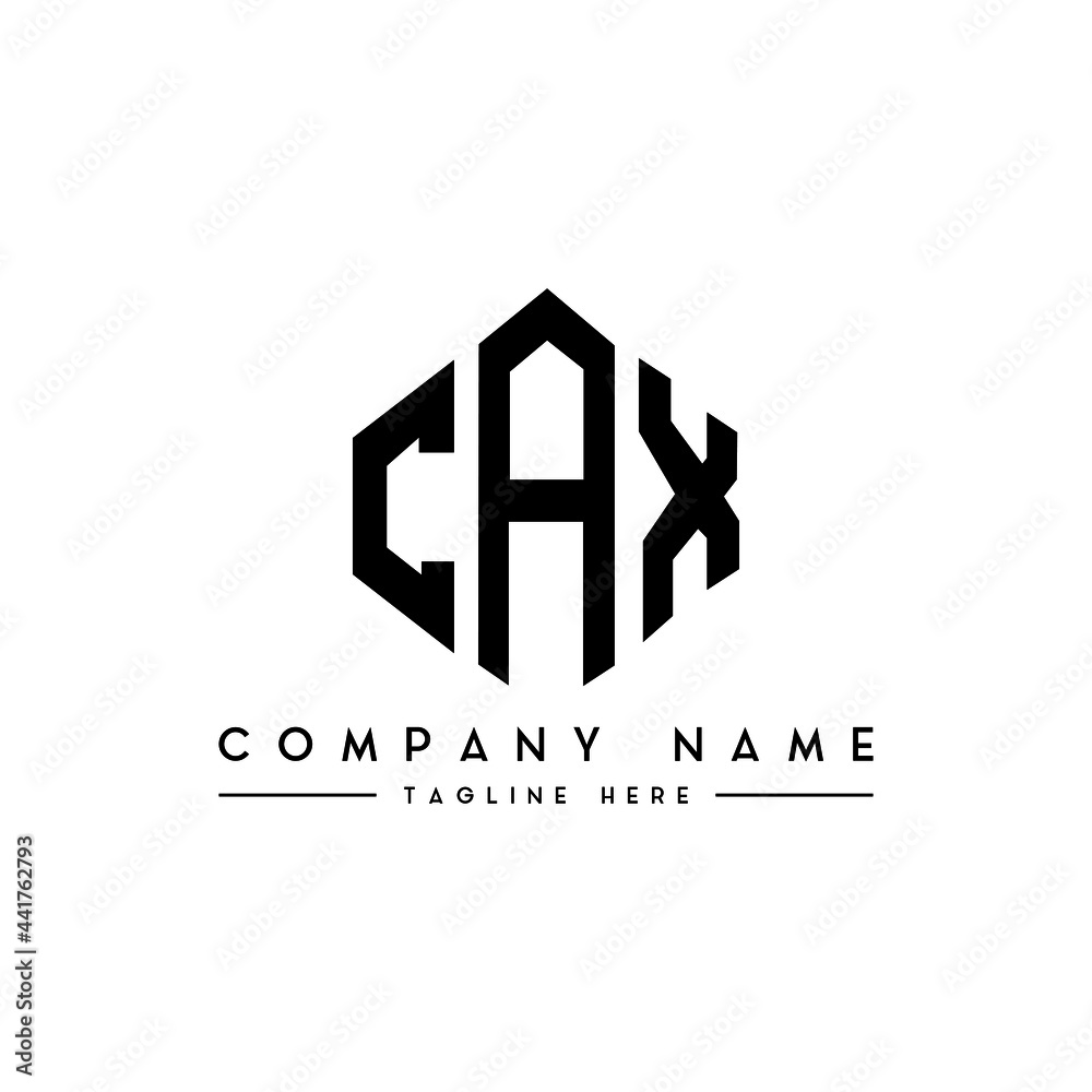 CAX letter logo design with polygon shape. CAX polygon logo monogram ...