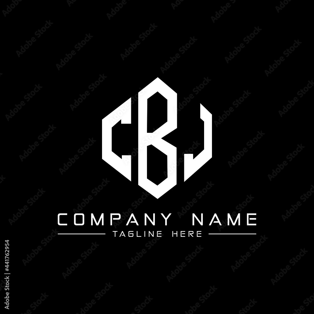 CBJ letter logo design with polygon shape. CBJ polygon logo monogram ...