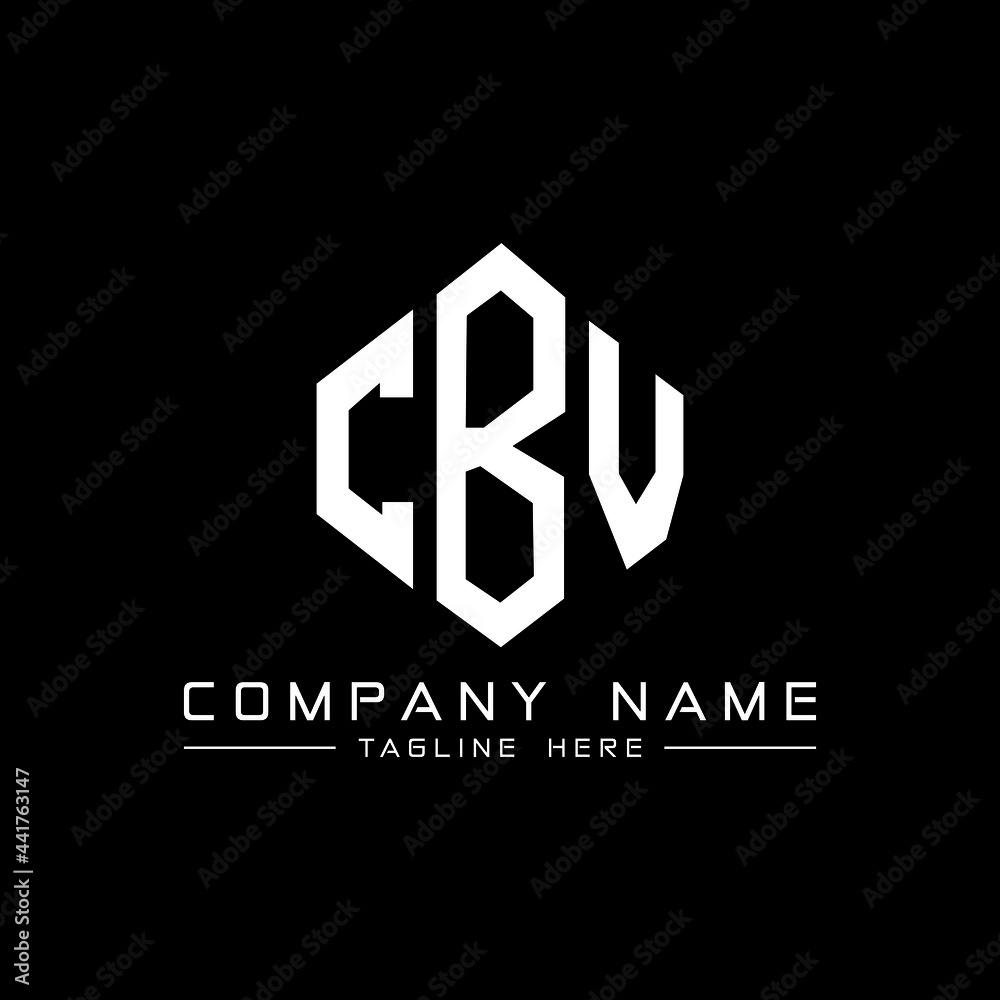 CBV letter logo design with polygon shape. CBV polygon logo monogram ...