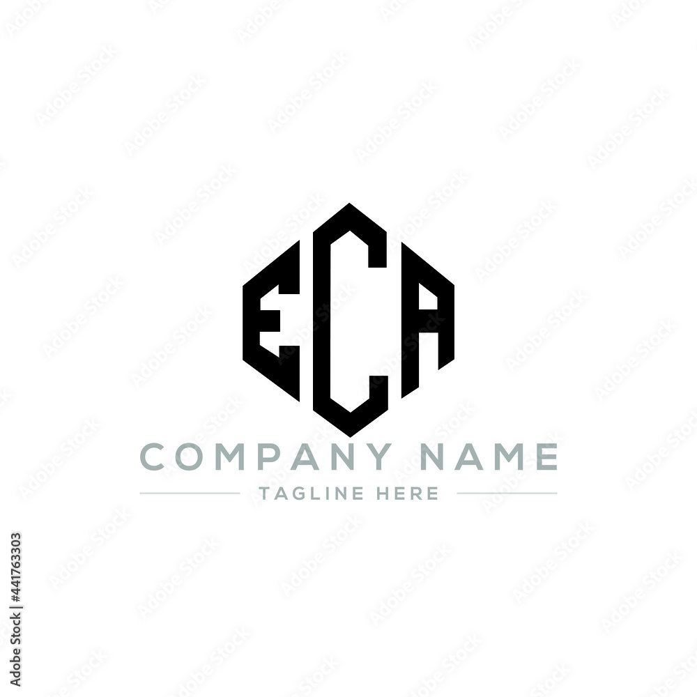 ECA letter logo design with polygon shape. ECA polygon logo monogram ...