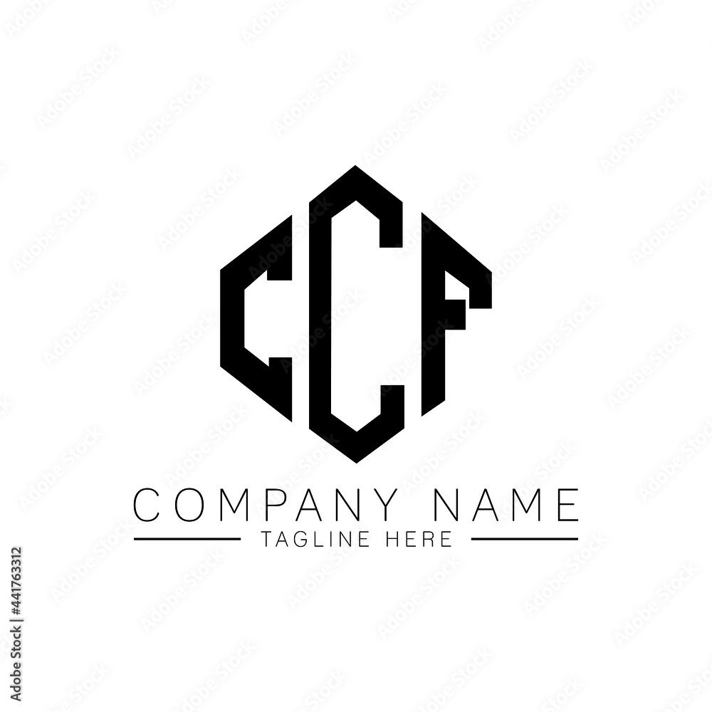 CCF letter logo design with polygon shape. CCF polygon logo monogram ...