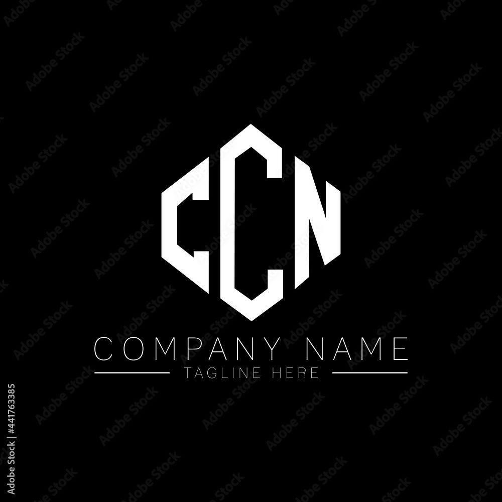 CCN letter logo design with polygon shape. CCN polygon logo monogram ...