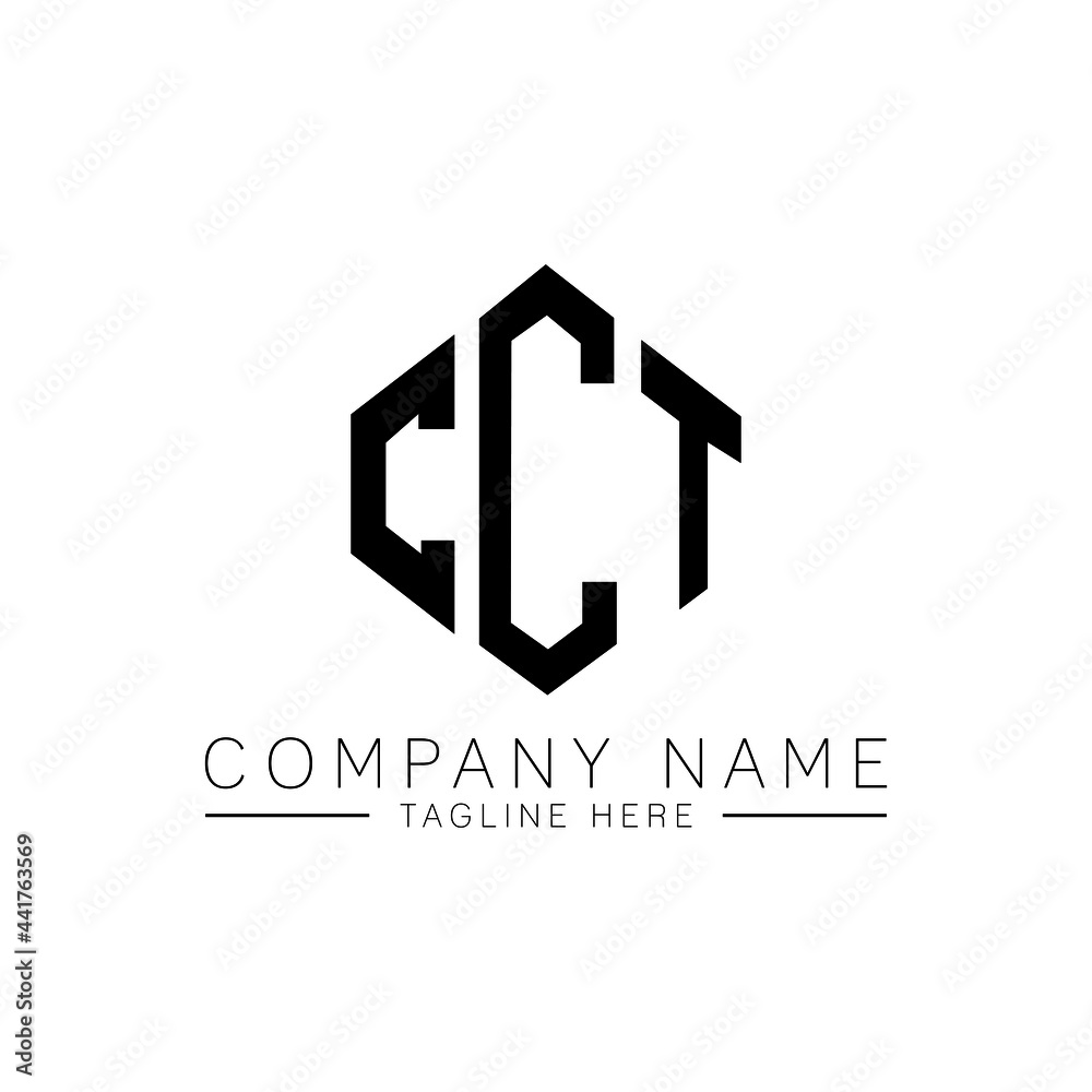 CCT letter logo design with polygon shape. CCT polygon logo monogram ...