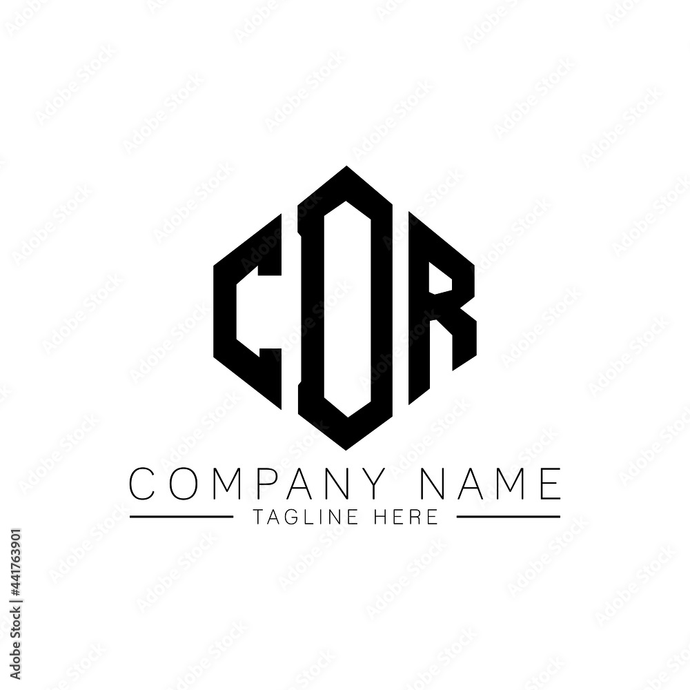 CDR letter logo design with polygon shape. CDR polygon logo monogram ...