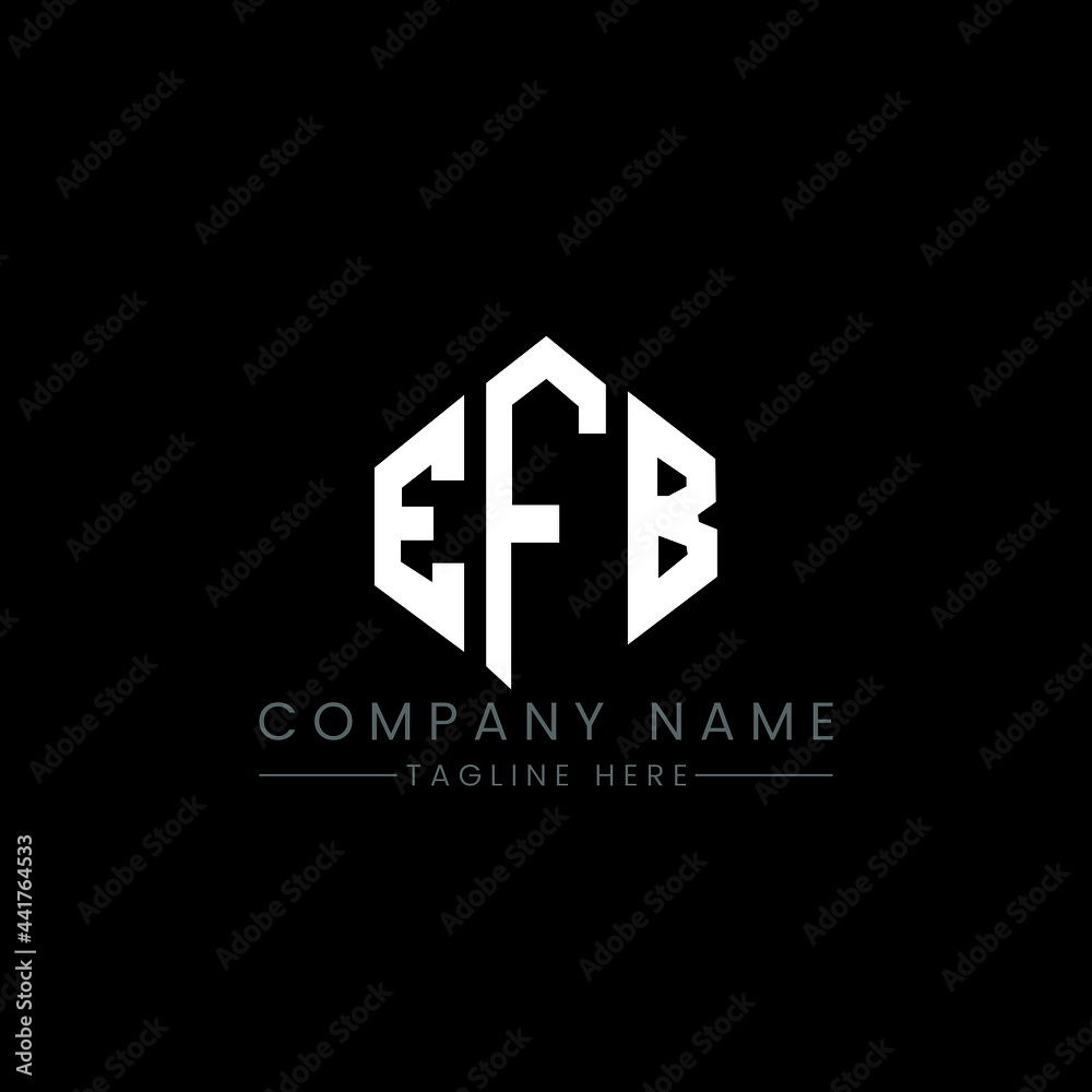 EFB letter logo design with polygon shape. EFB polygon logo monogram ...