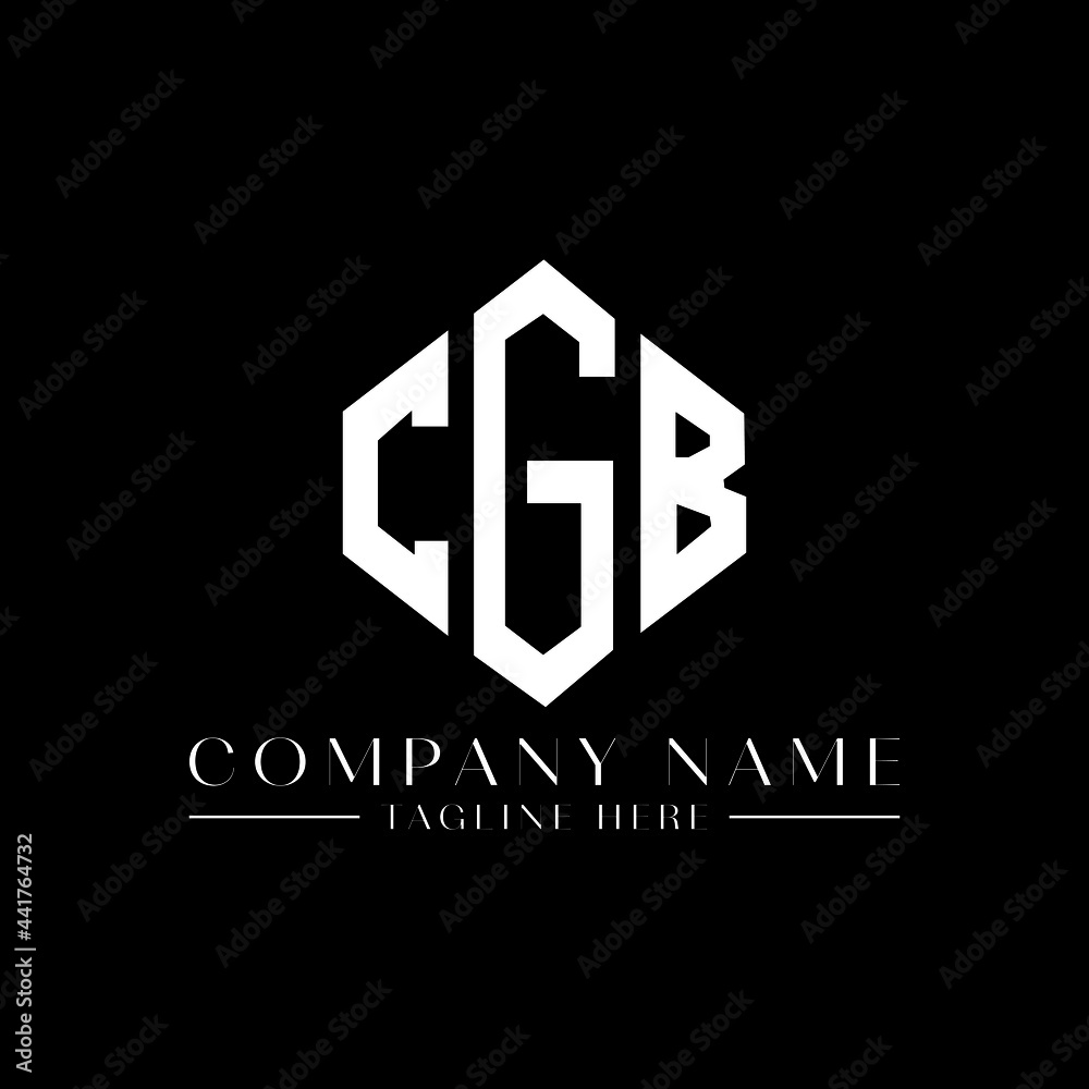 CGB letter logo design with polygon shape. CGB polygon logo monogram ...