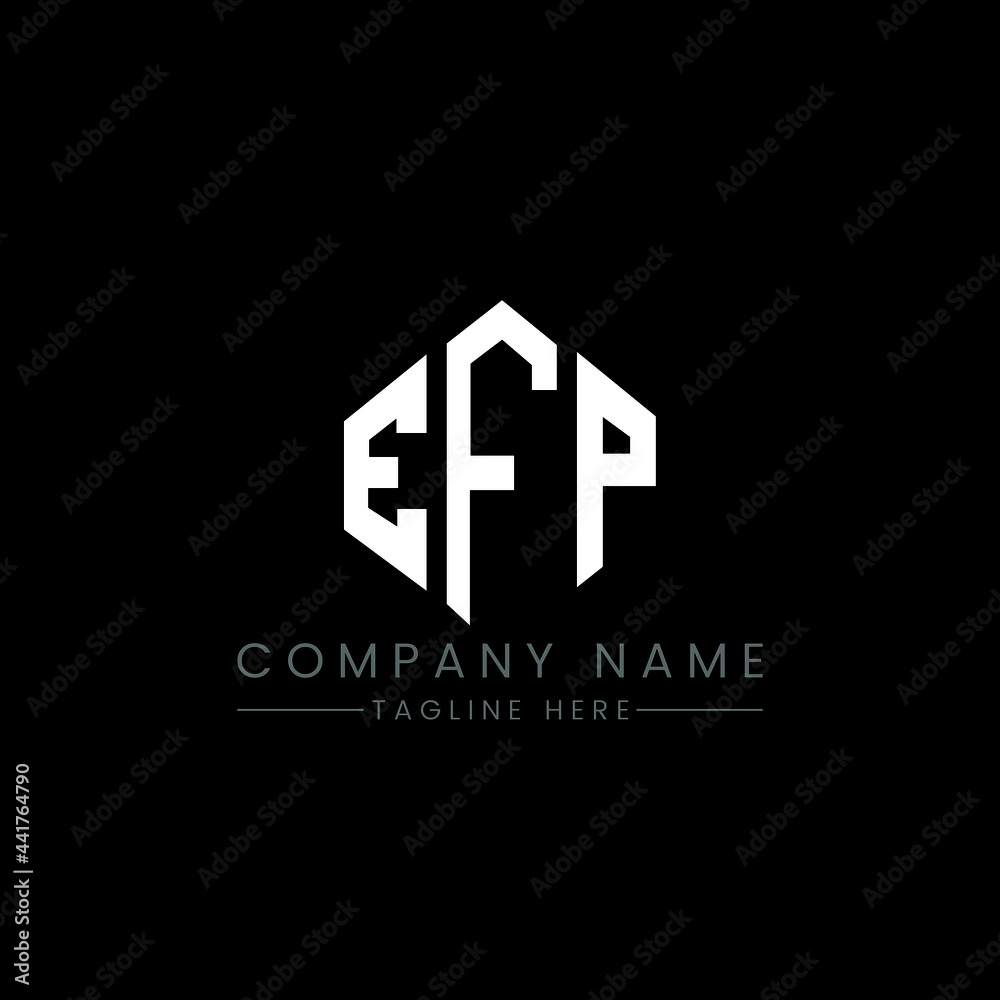 EFP letter logo design with polygon shape. EFP polygon logo monogram ...