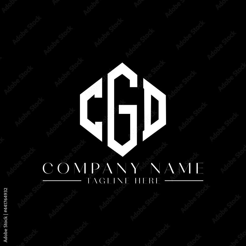 CGD letter logo design with polygon shape. CGD polygon logo monogram ...