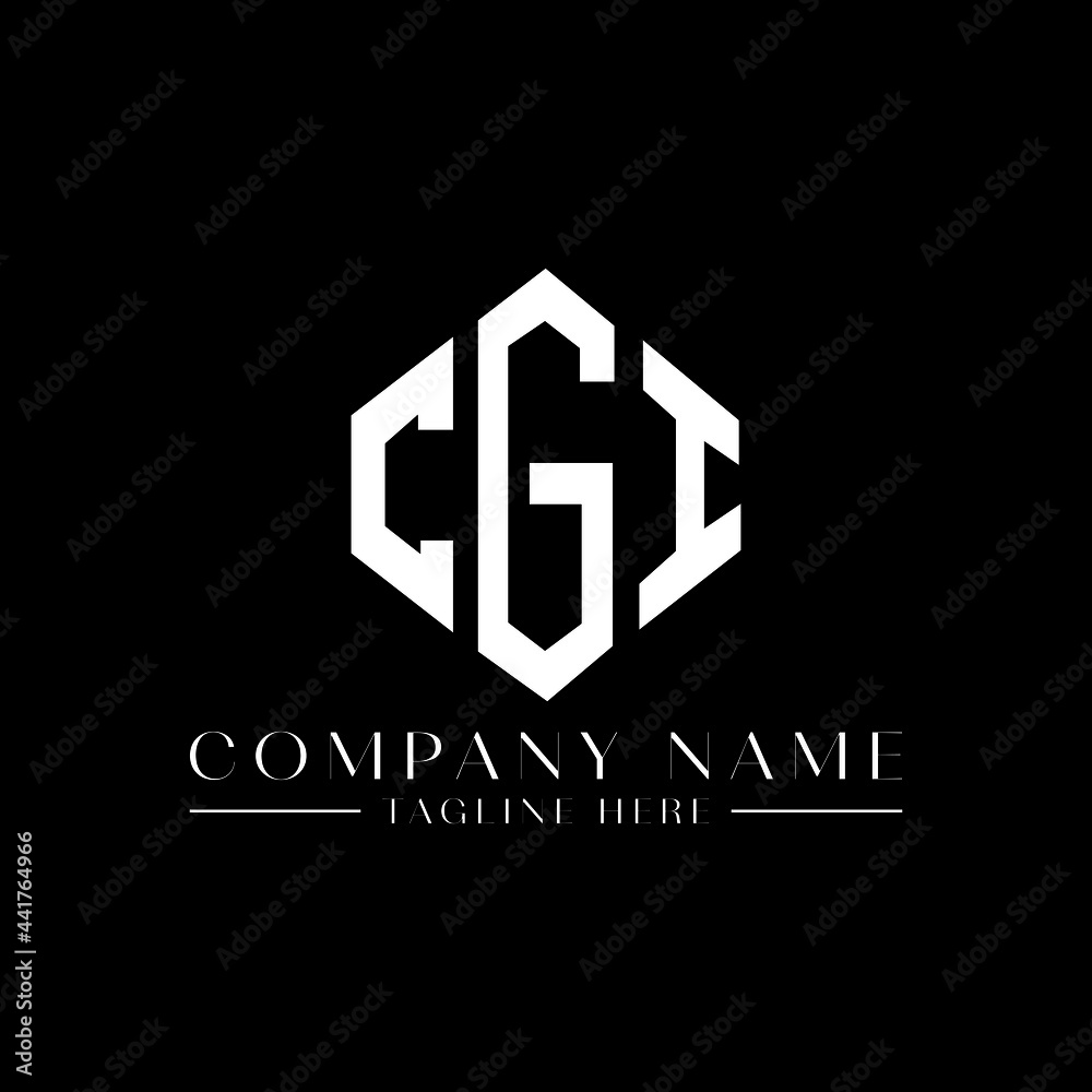 CGI letter logo design with polygon shape. CGI polygon logo monogram ...
