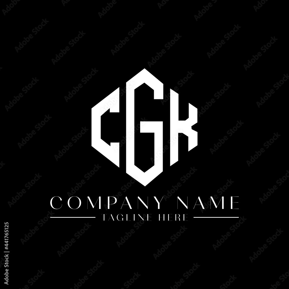 CGK letter logo design with polygon shape. CGK polygon logo monogram ...