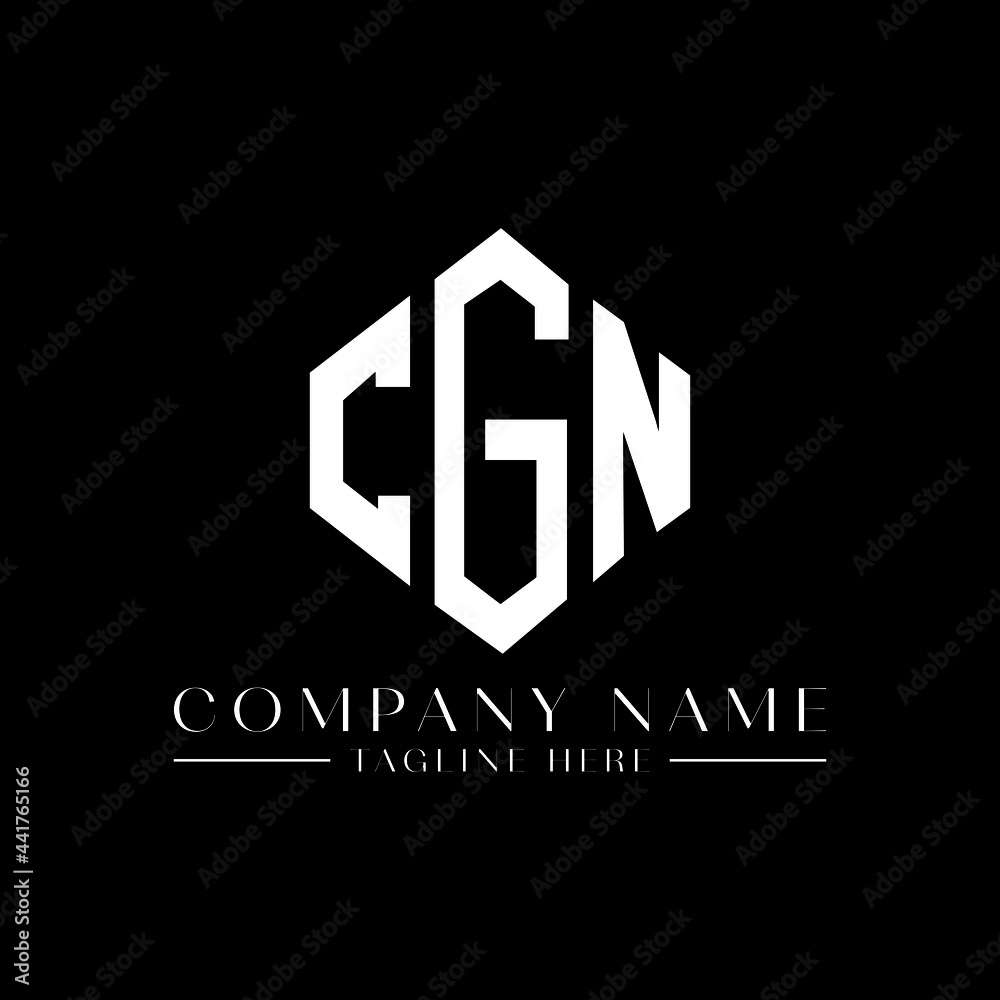 CGN letter logo design with polygon shape. CGN polygon logo monogram ...
