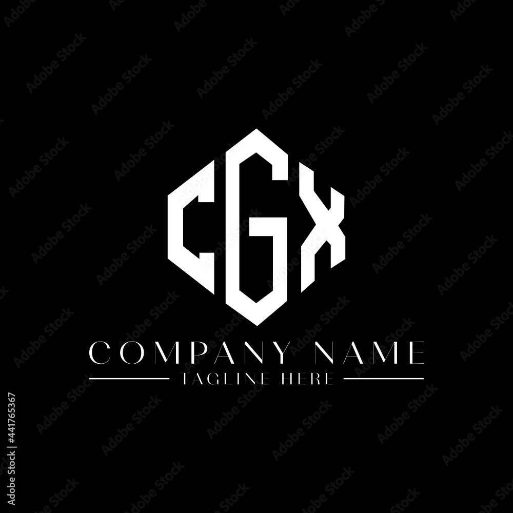 CGX letter logo design with polygon shape. CGX polygon logo monogram ...