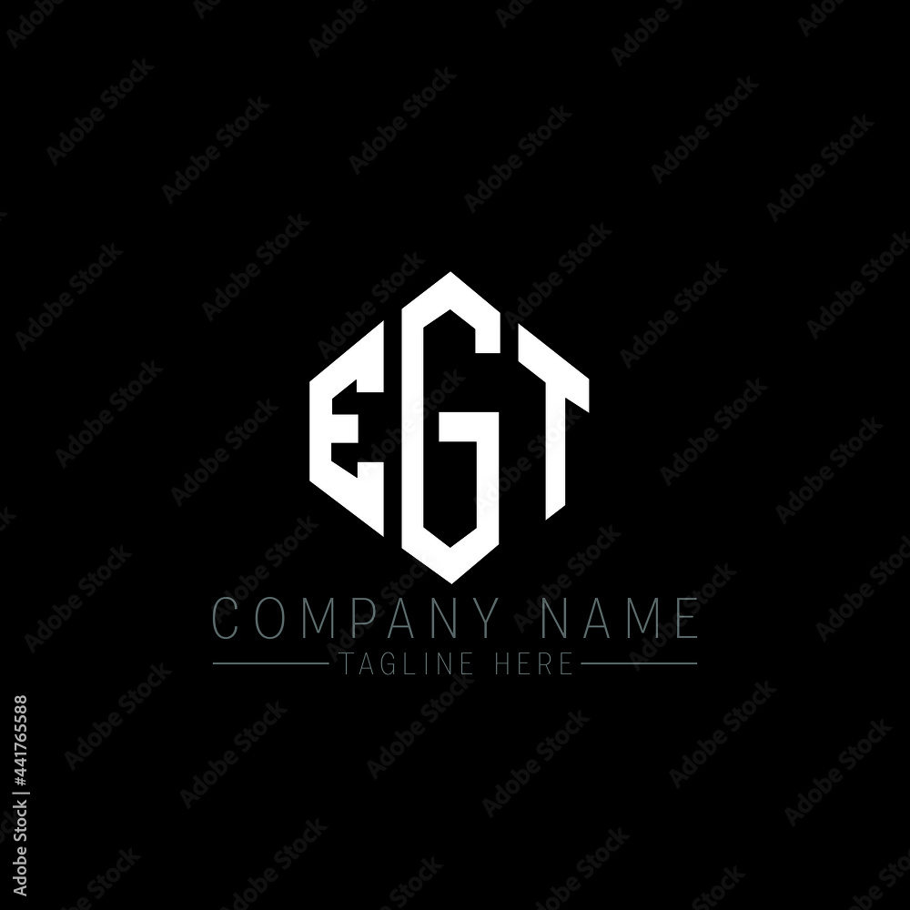 EGT letter logo design with polygon shape. EGT polygon logo monogram ...