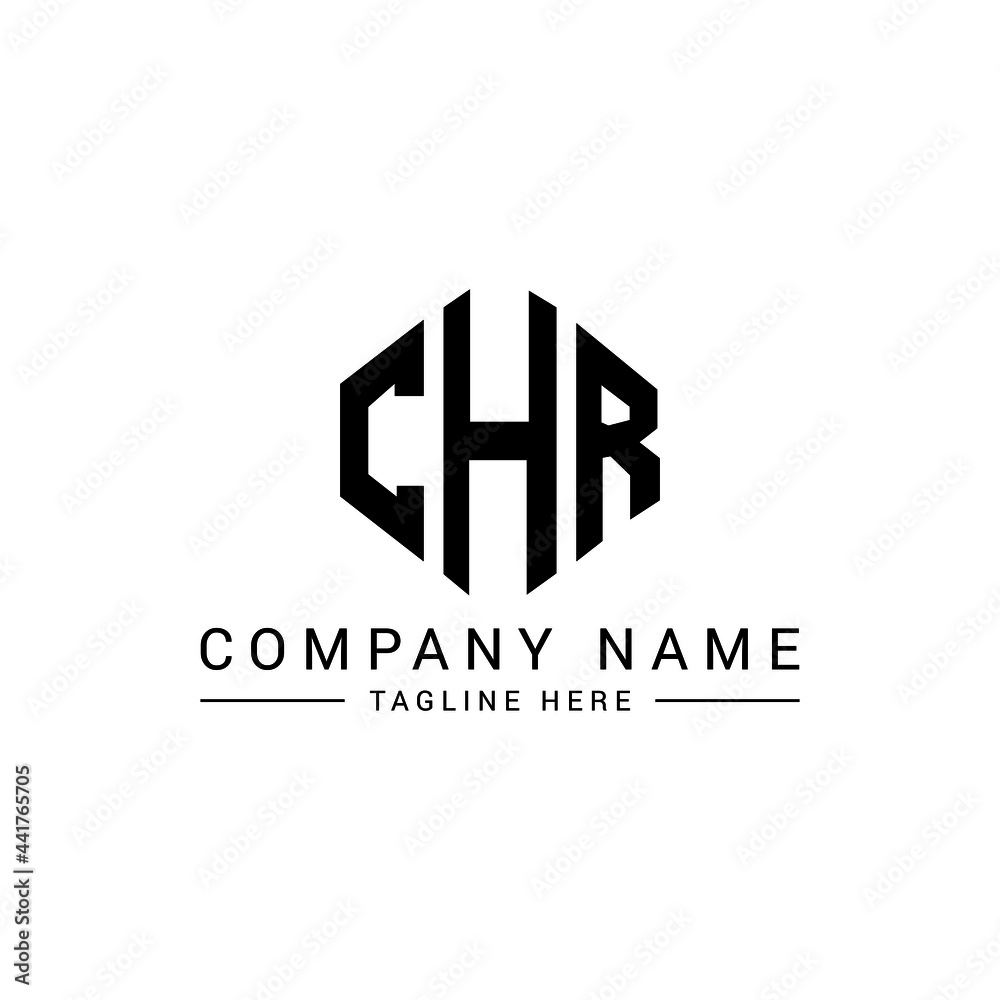 CHR letter logo design with polygon shape. CHR polygon logo monogram ...