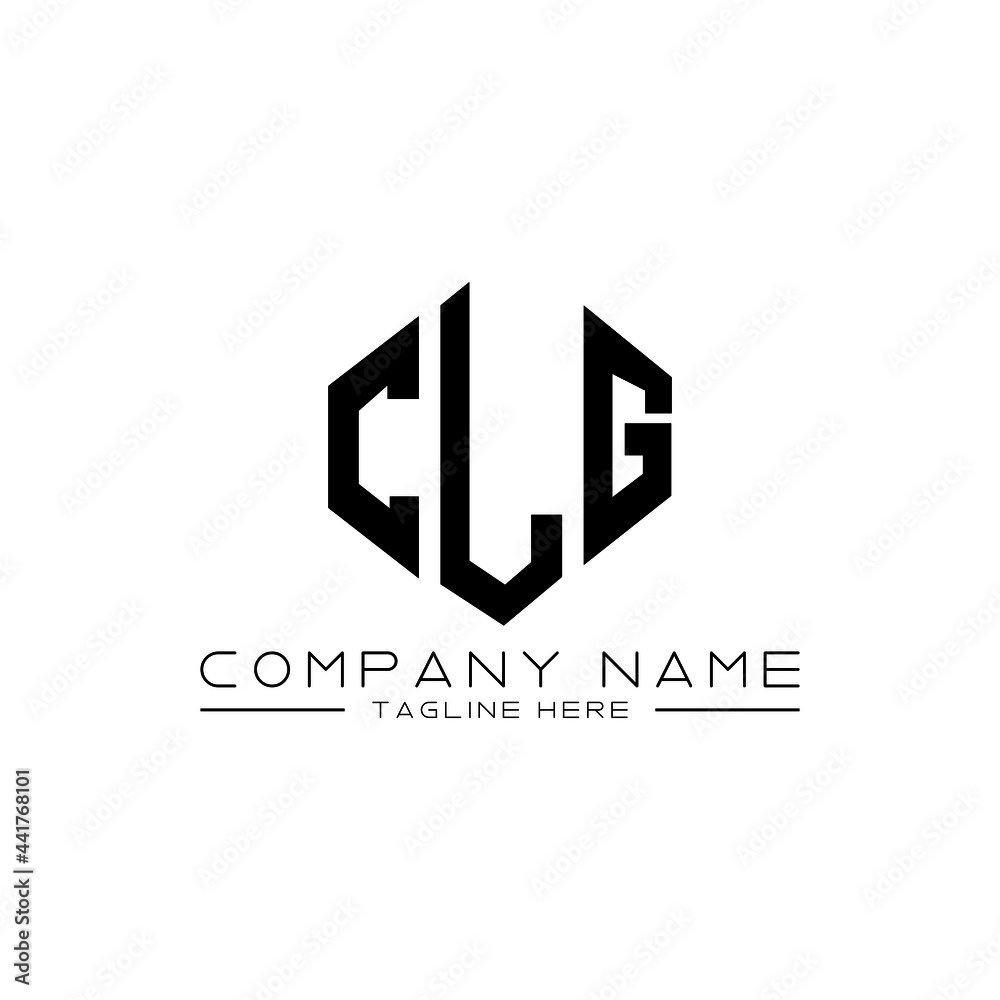 CLG letter logo design with polygon shape. CLG polygon logo monogram ...