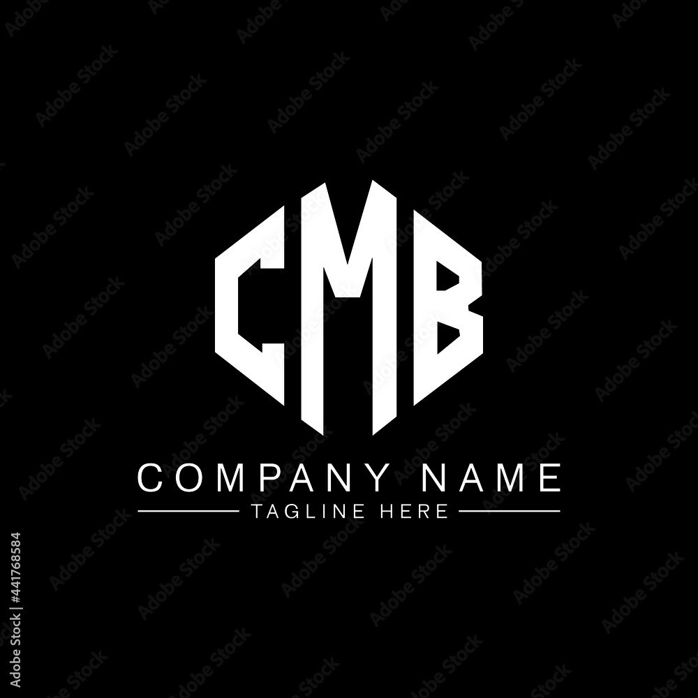 CMB letter logo design with polygon shape. CMB polygon logo monogram ...