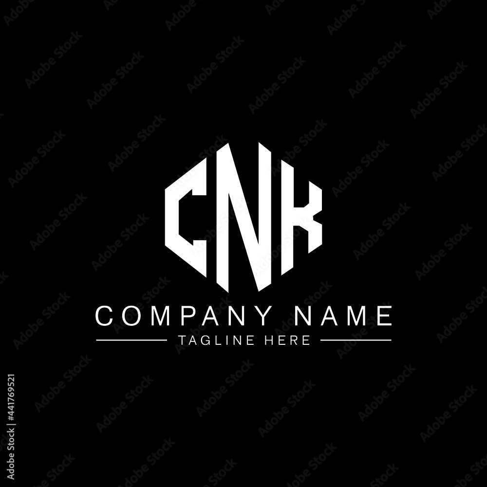 CNK letter logo design with polygon shape. CNK polygon logo monogram ...