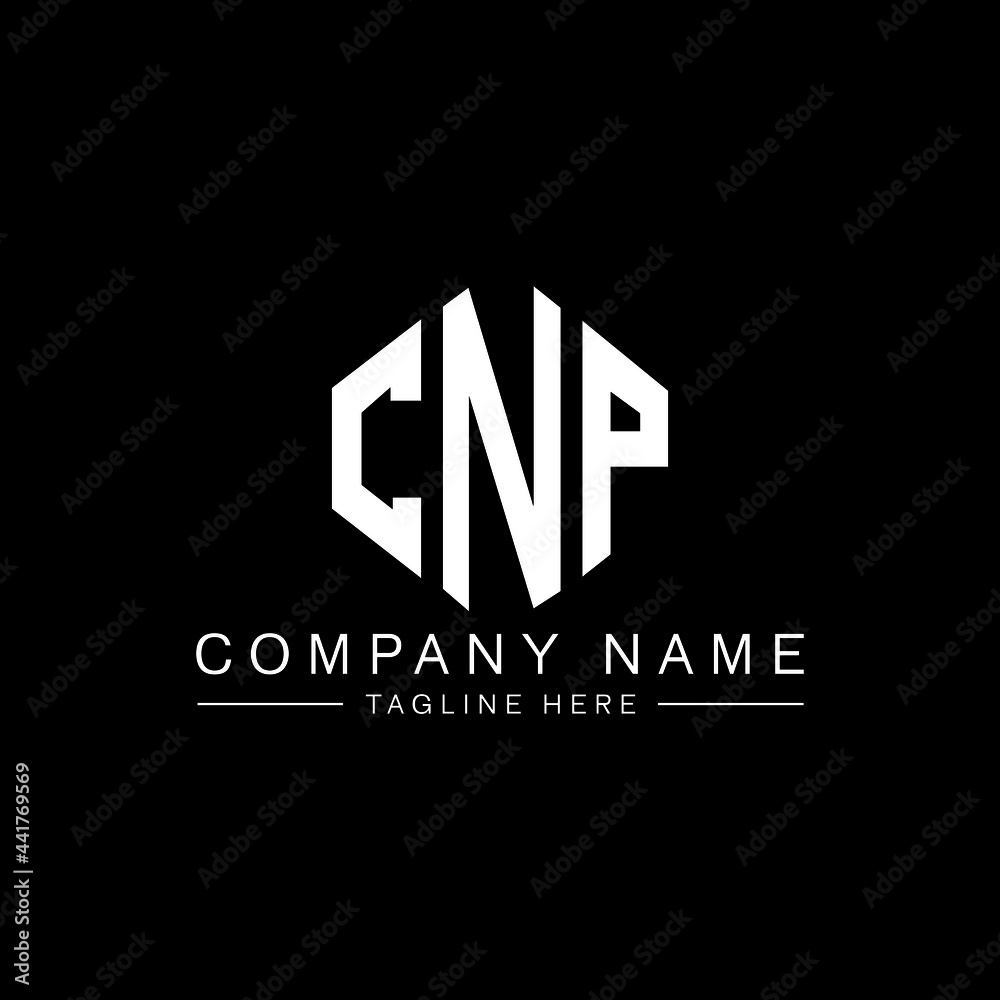 CNP letter logo design with polygon shape. CNP polygon logo monogram ...