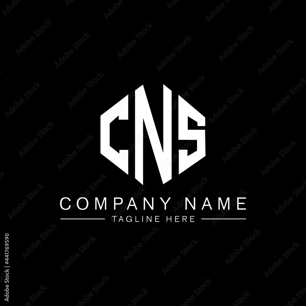 CNS letter logo design with polygon shape. CNS polygon logo monogram ...