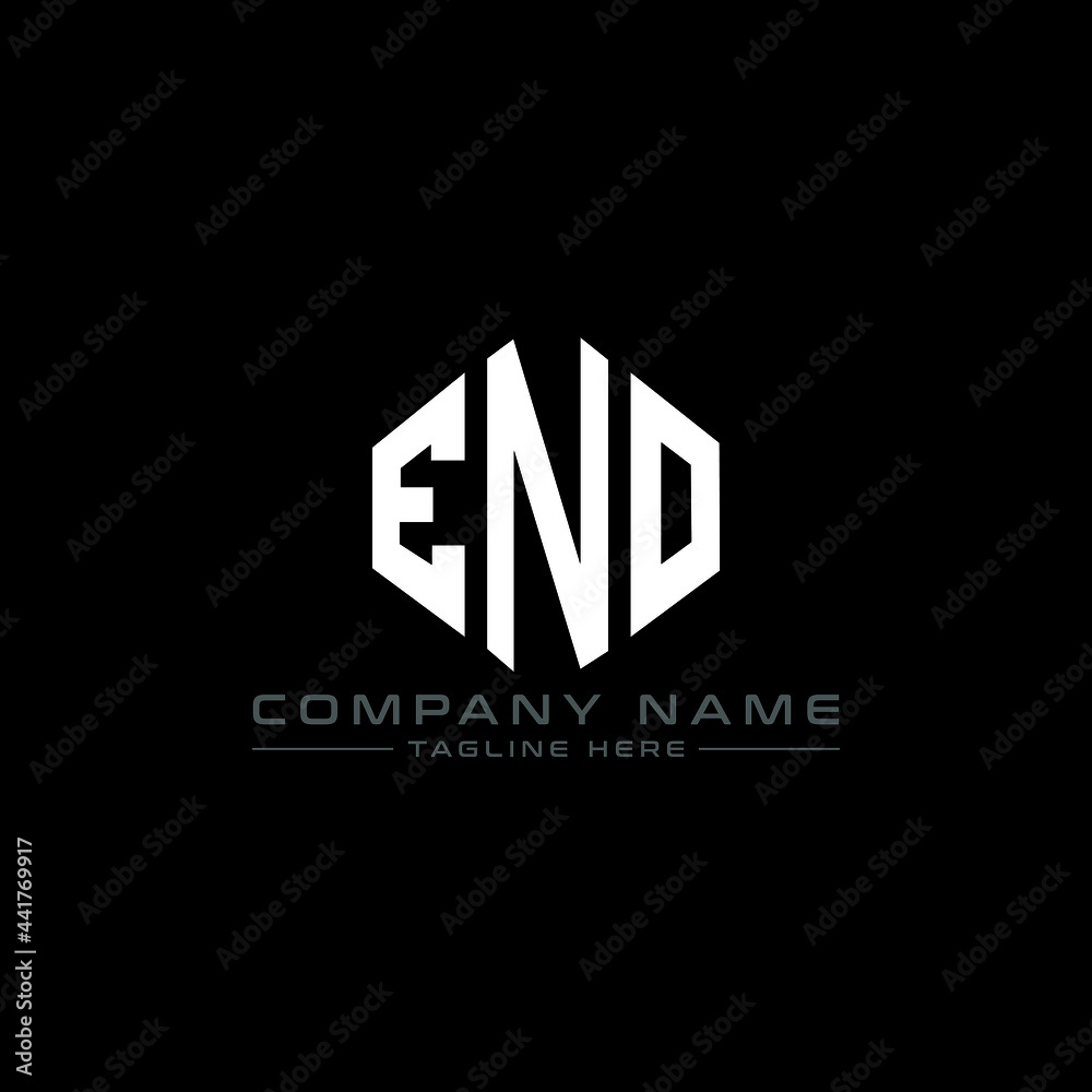 ENO letter logo design with polygon shape. ENO polygon logo monogram ...