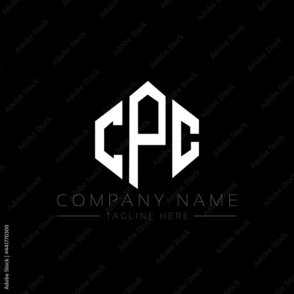 CPC letter logo design with polygon shape. CPC polygon logo monogram ...