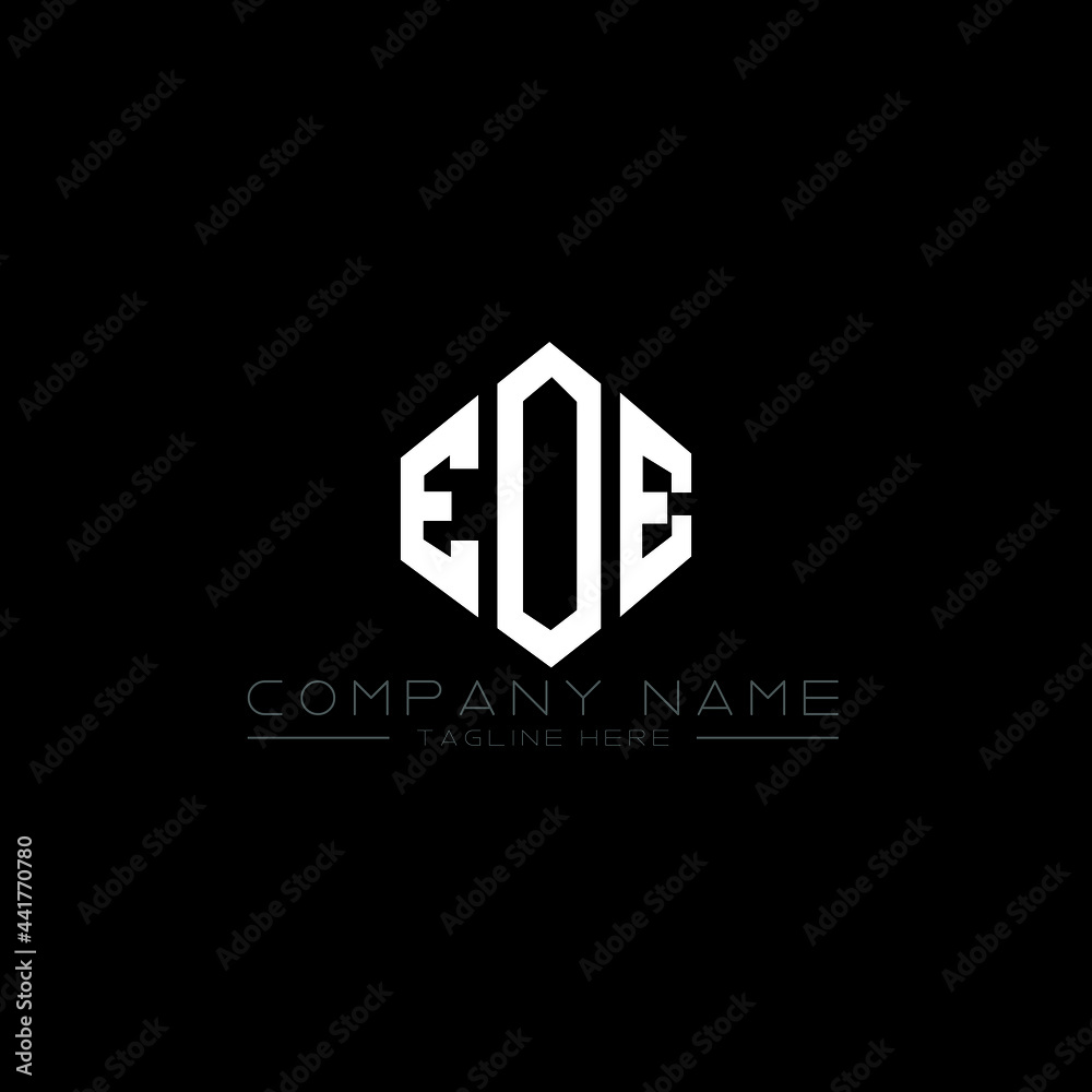 EOE letter logo design with polygon shape. EOE polygon logo monogram ...