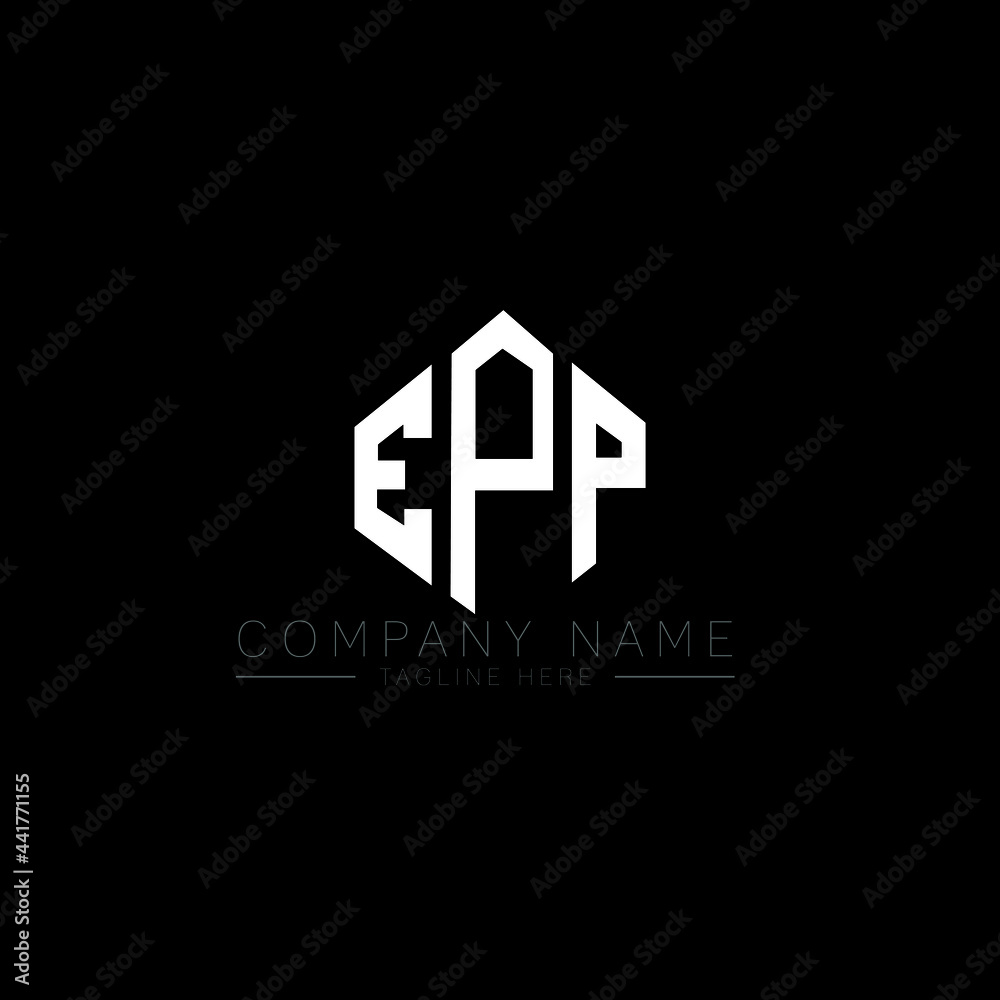 EPP letter logo design with polygon shape. EPP polygon logo monogram ...