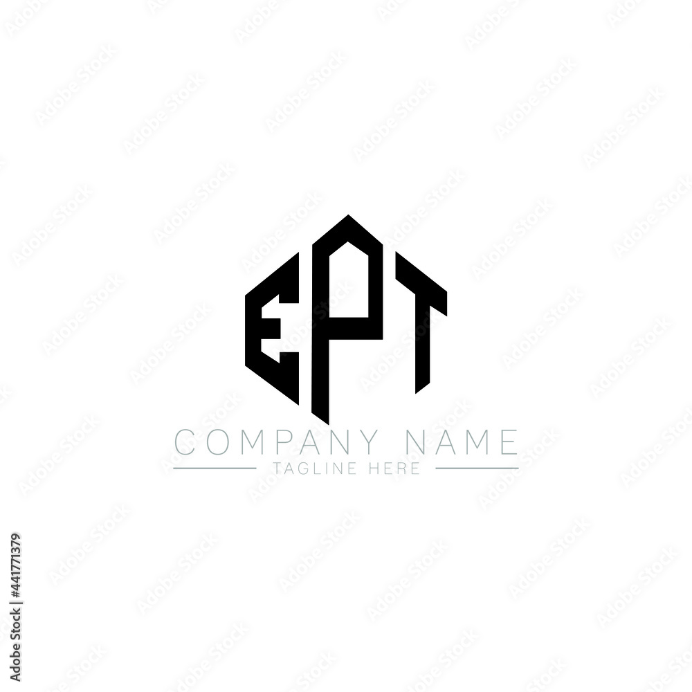 EPT letter logo design with polygon shape. EPT polygon logo monogram ...