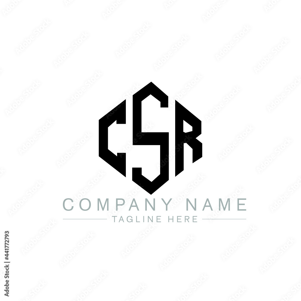 CSR letter logo design with polygon shape. CSR polygon logo monogram. CSR cube logo design. CSR ...