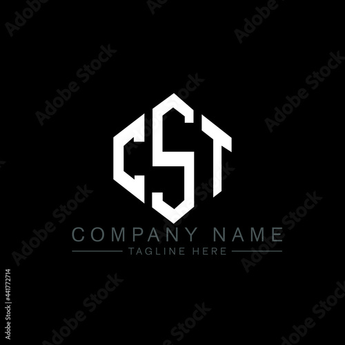 CST letter logo design with polygon shape. CST polygon logo monogram ...