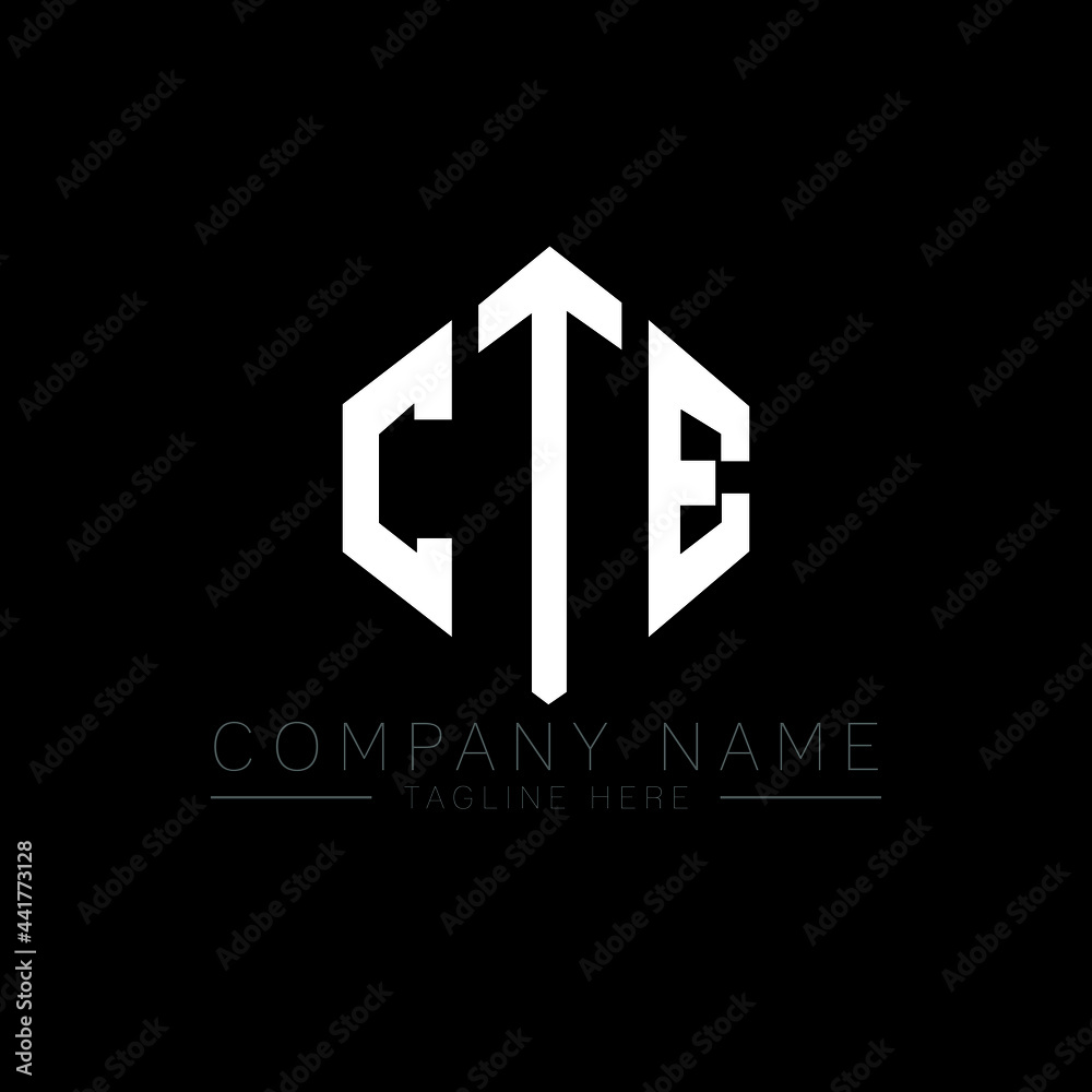 Cte Letter Logo Design With Polygon Shape Cte Polygon Logo Monogram Cte Cube Logo Design Cte