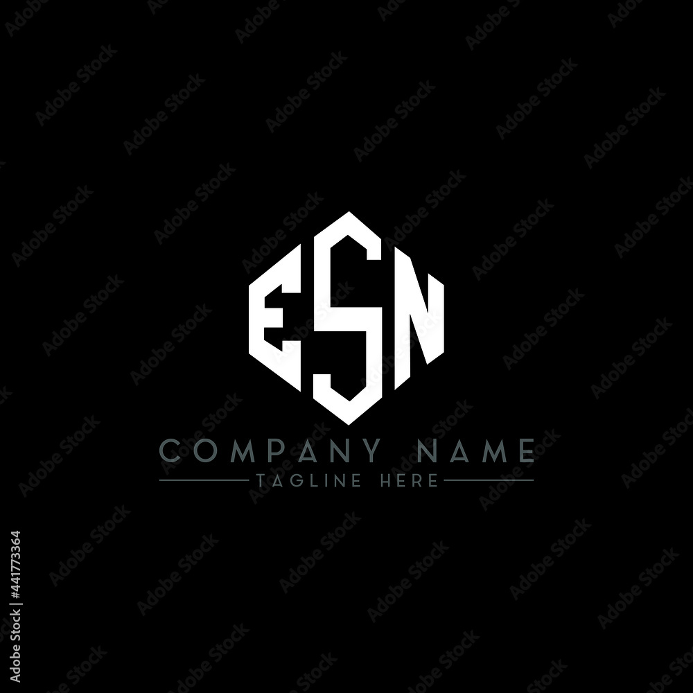 ESN letter logo design with polygon shape. ESN polygon logo monogram ...