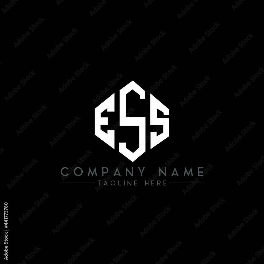 ESS letter logo design with polygon shape. ESS polygon logo monogram ...