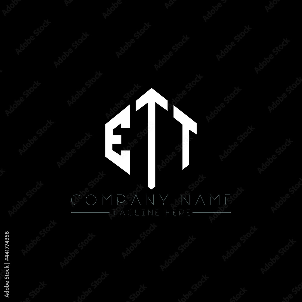 ETT letter logo design with polygon shape. ETT polygon logo monogram ...