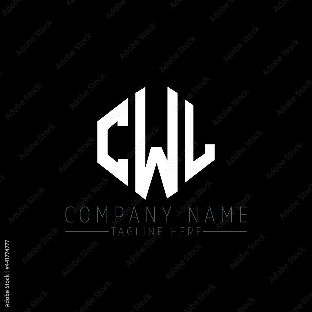 CWL letter logo design with polygon shape. CWL polygon logo monogram ...