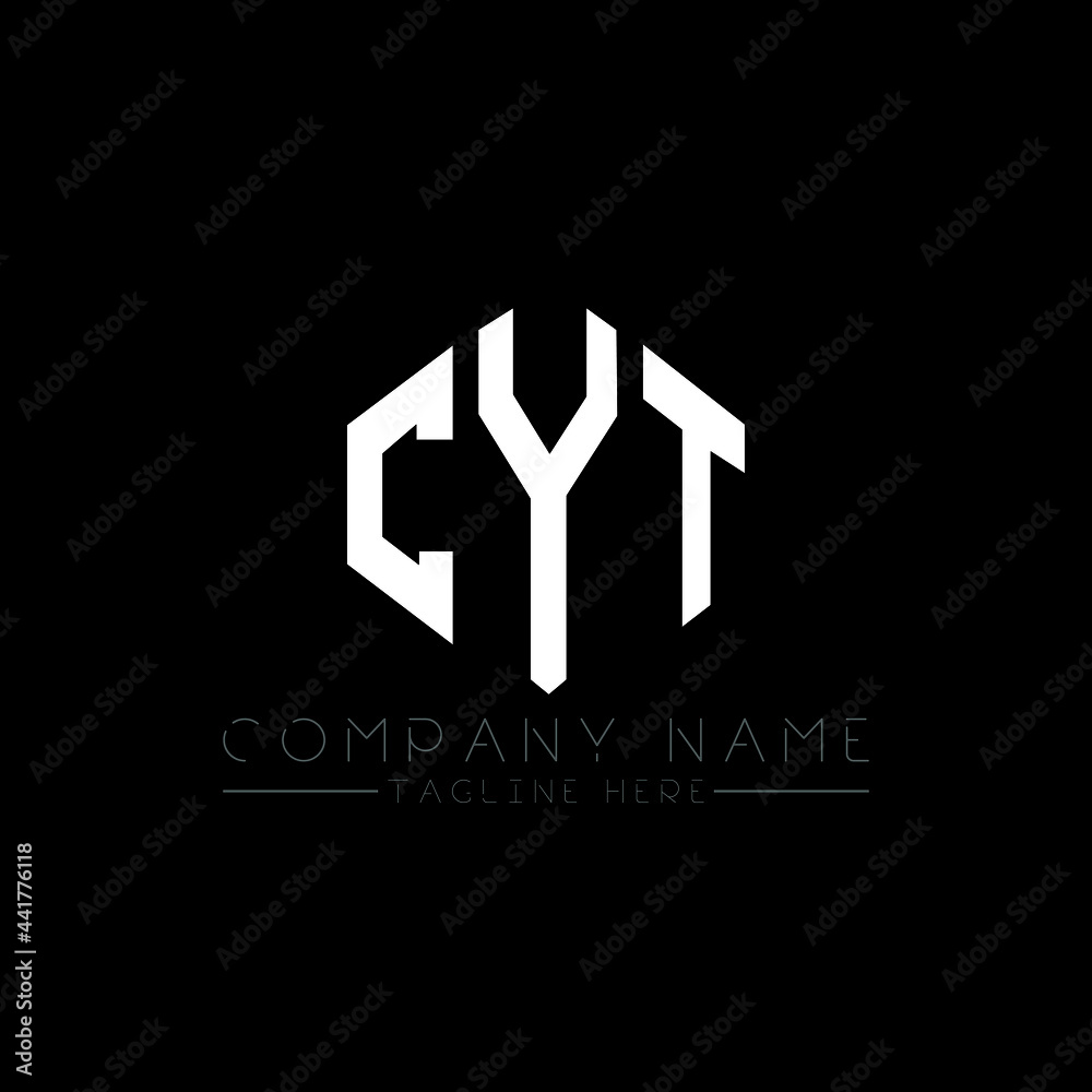 CYT letter logo design with polygon shape. CYT polygon logo monogram ...