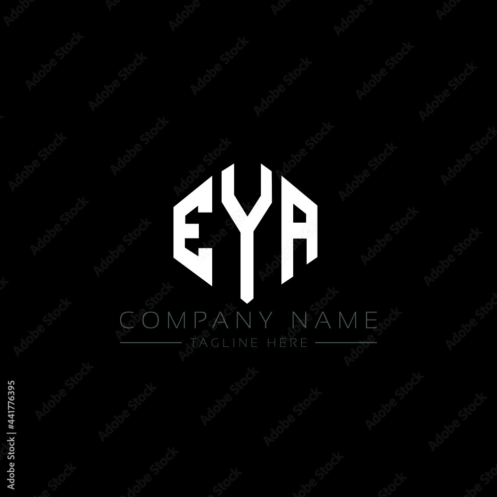 EYA letter logo design with polygon shape. EYA polygon logo monogram ...