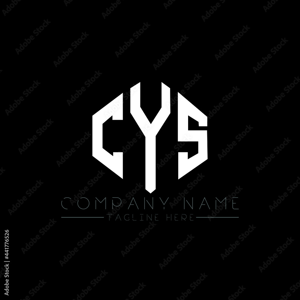 CYS letter logo design with polygon shape. CYS polygon logo monogram ...