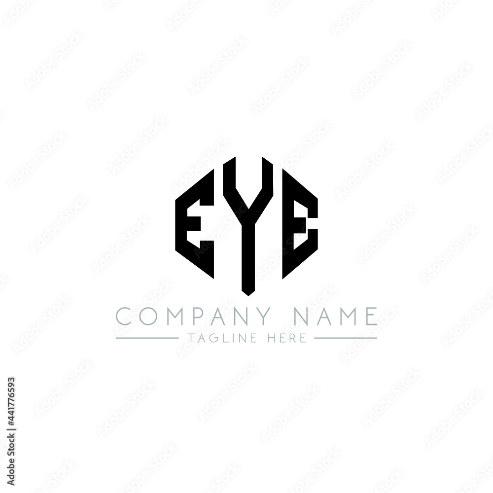 EYE letter logo design with polygon shape. EYE polygon logo monogram ...