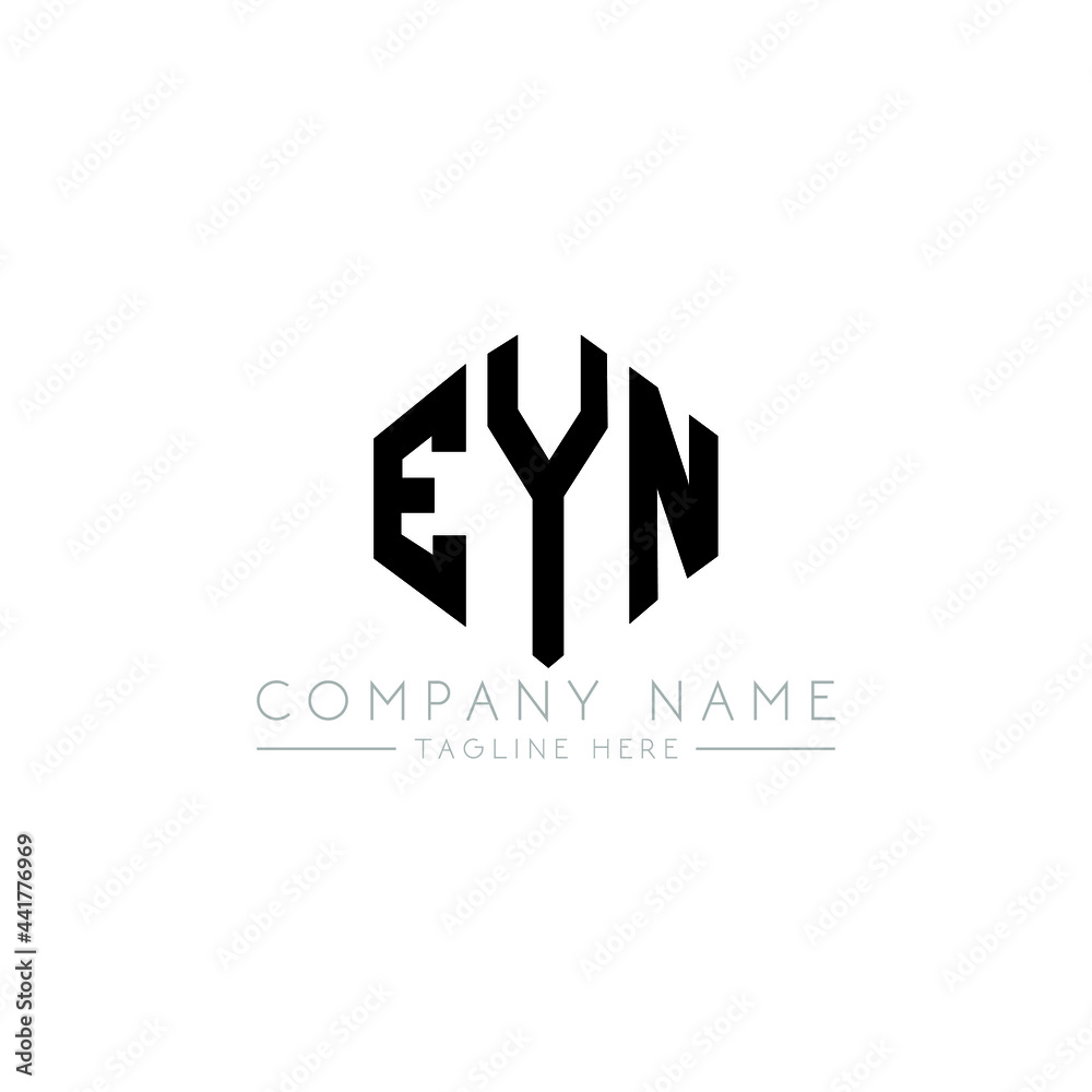 EYN letter logo design with polygon shape. EYN polygon logo monogram ...