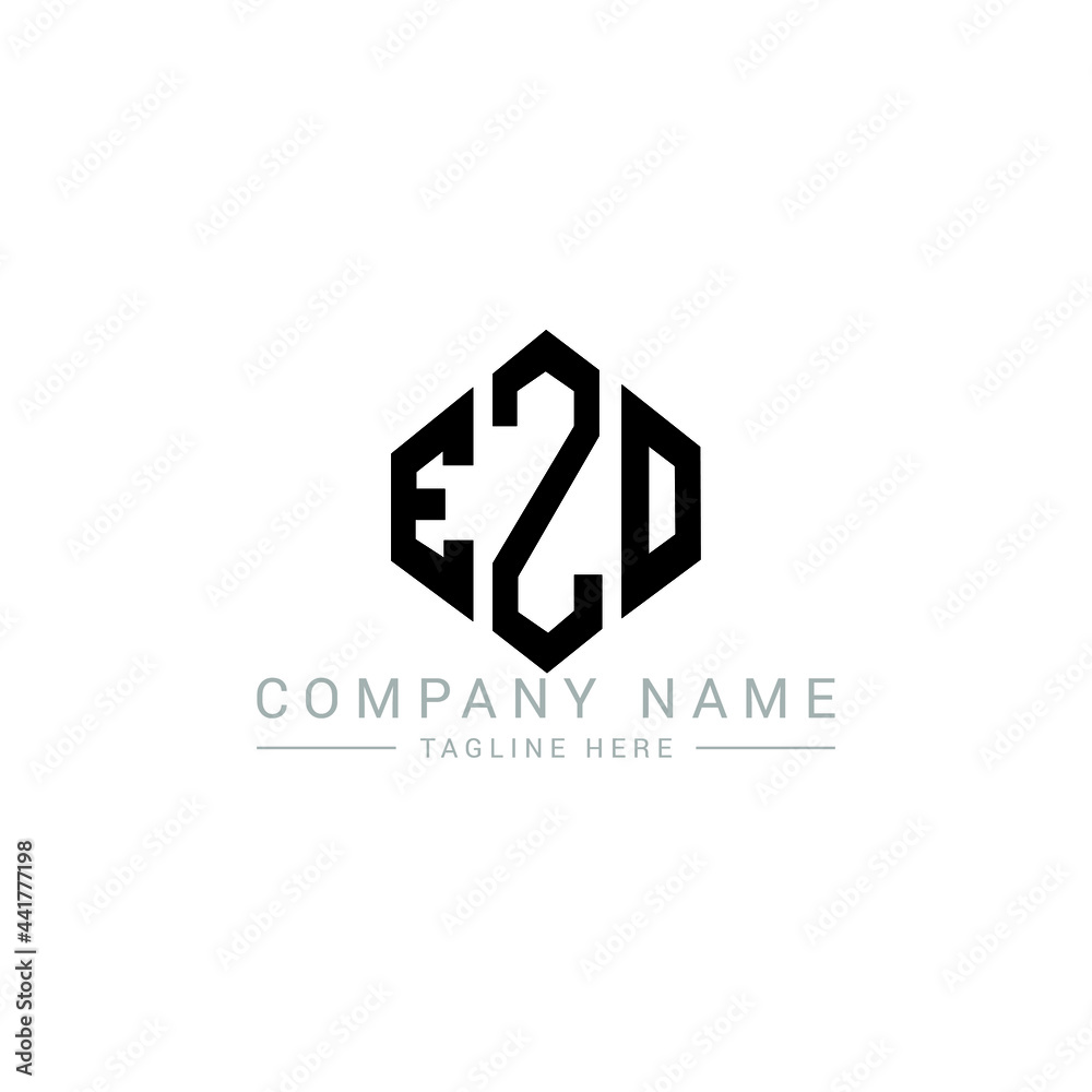 EZO letter logo design with polygon shape. EZO polygon logo monogram ...