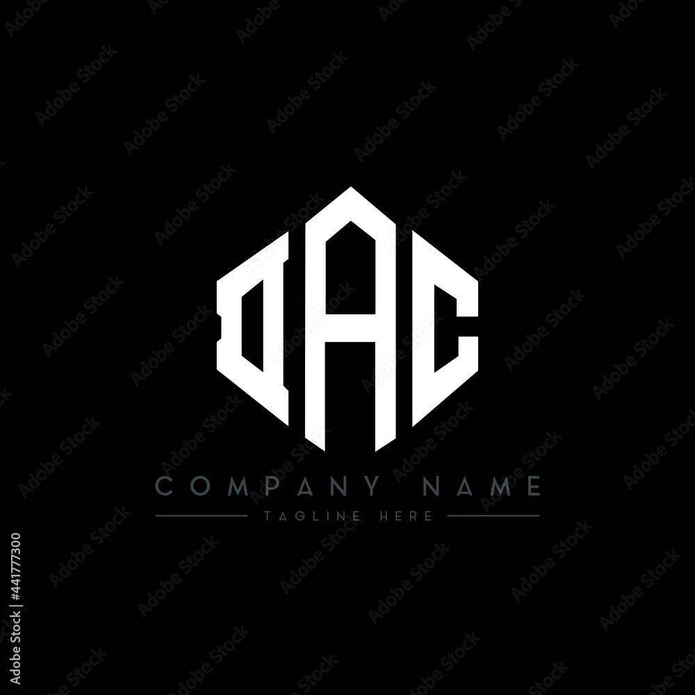 DAC letter logo design with polygon shape. DAC polygon logo monogram ...