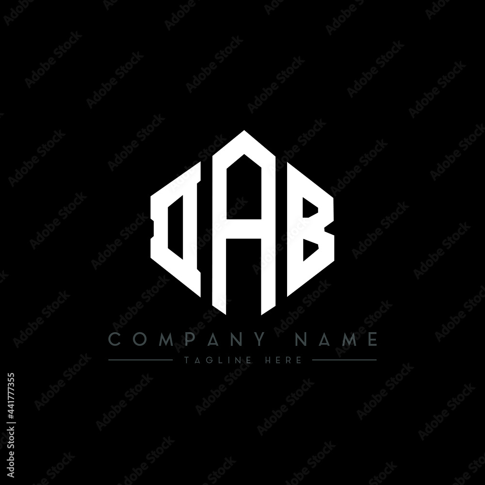 DAB letter logo design with polygon shape. DAB polygon logo monogram ...
