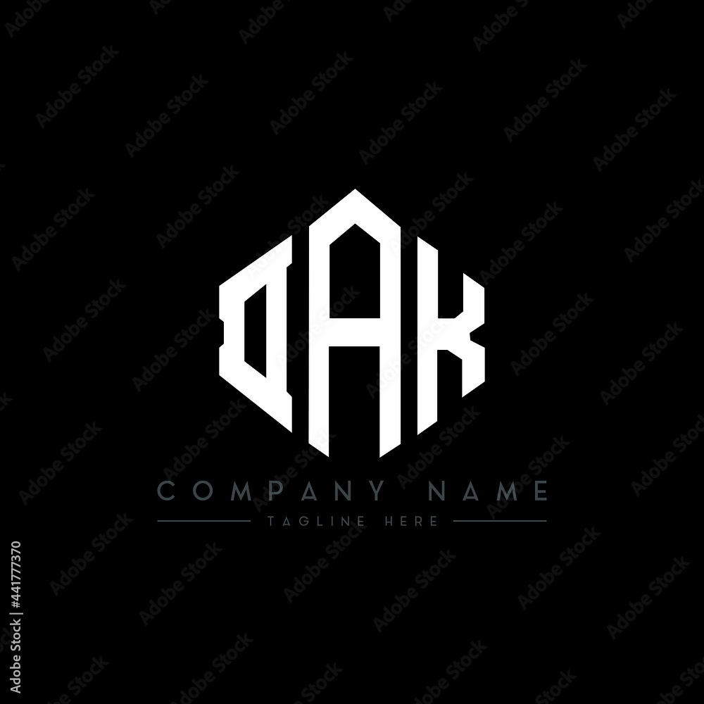 DAK letter logo design with polygon shape. DAK polygon logo monogram ...