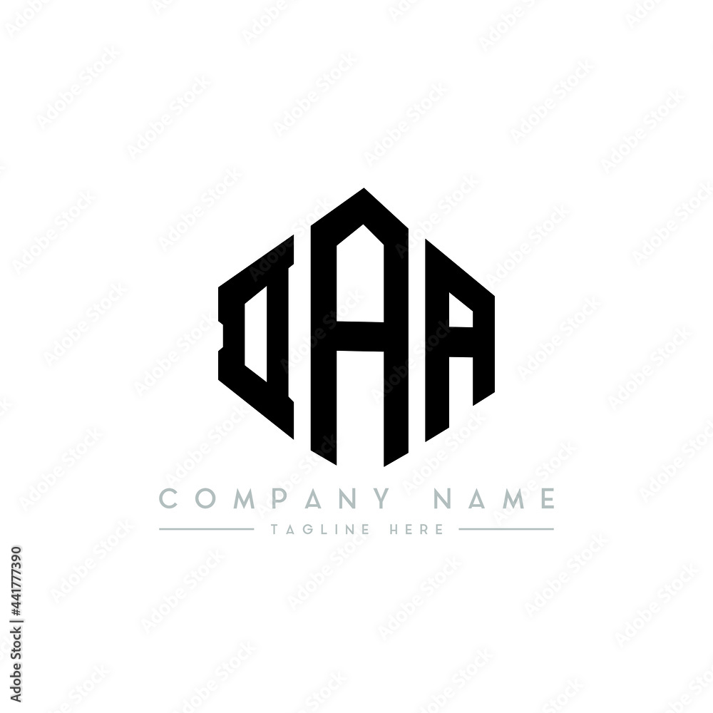 DAA letter logo design with polygon shape. DAA polygon logo monogram ...