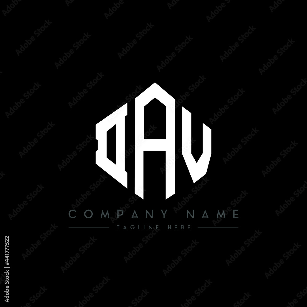 DAV letter logo design with polygon shape. DAV polygon logo monogram ...