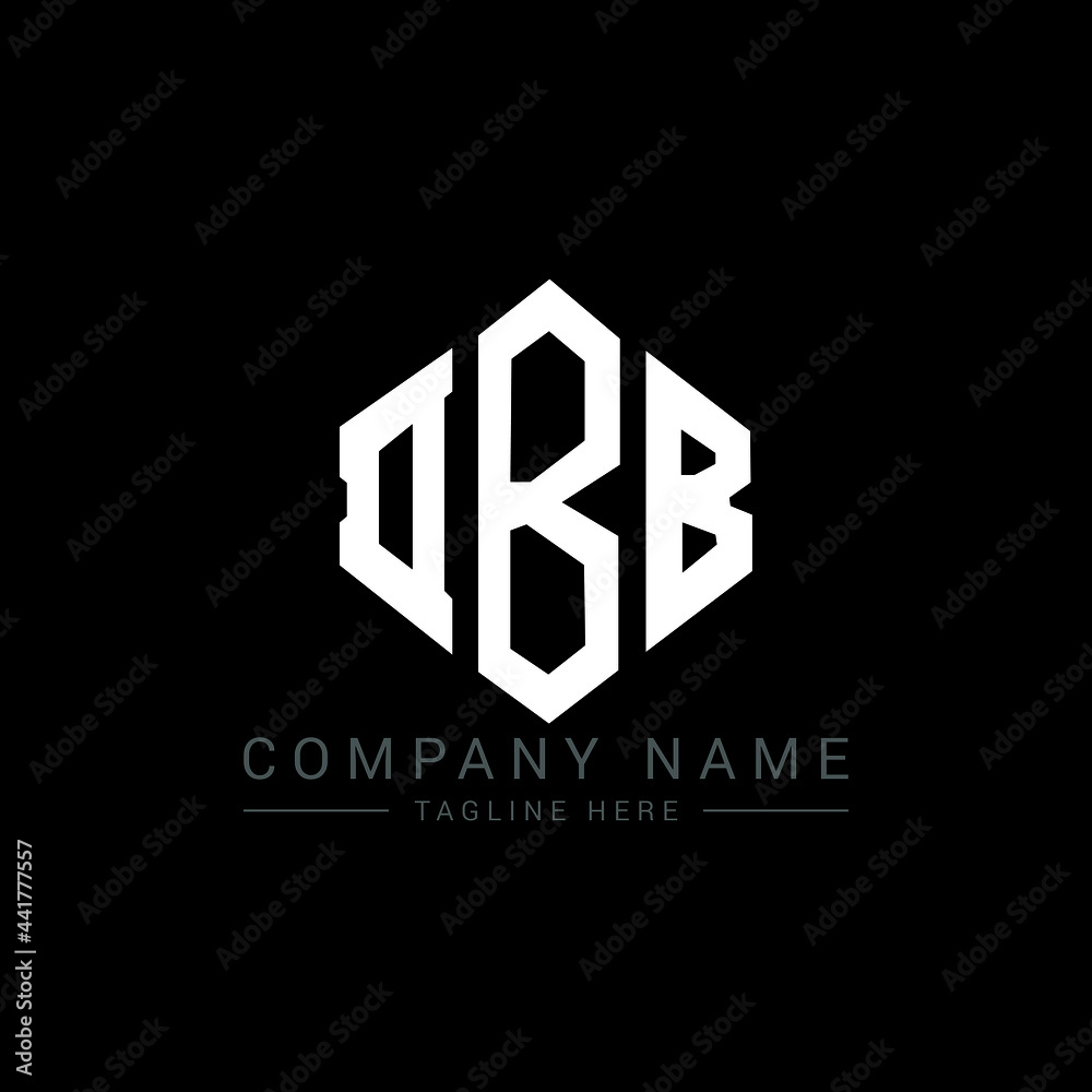 DBB letter logo design with polygon shape. DBB polygon logo monogram ...