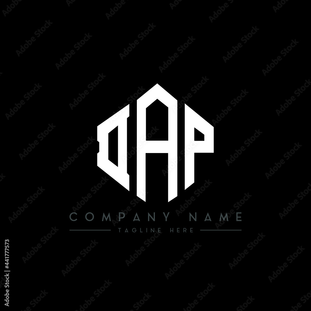 DAP letter logo design with polygon shape. DAP polygon logo monogram ...